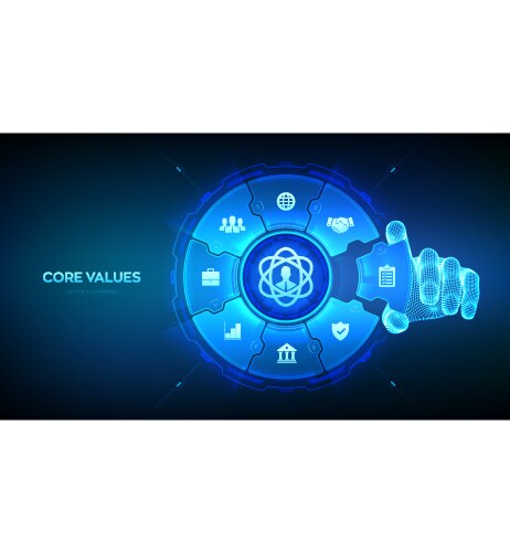 Core values infographic responsibility ethics Vector Image