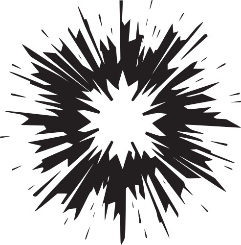 Sunbirst logo explosion light rays in decorative Vector Image