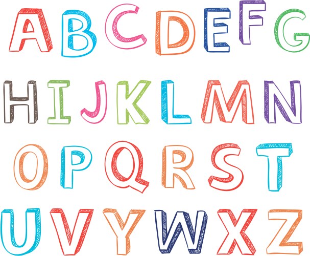 Alphabet Letters Outline Vector Images (over 44,000)