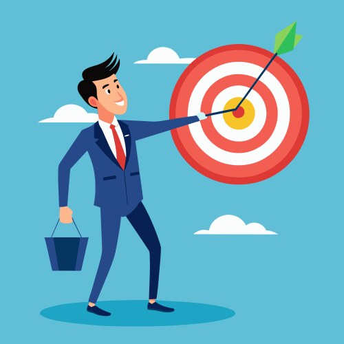 Marketing target strategy leadership or skill Vector Image