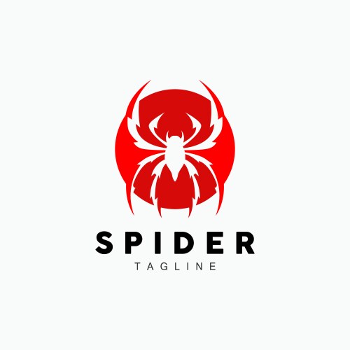 Spider logo insect animal minimalist design Vector Image