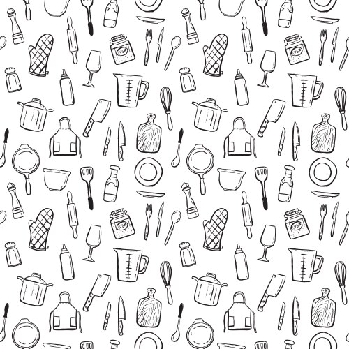 Art tools - seamless background pencil drawings Vector Image