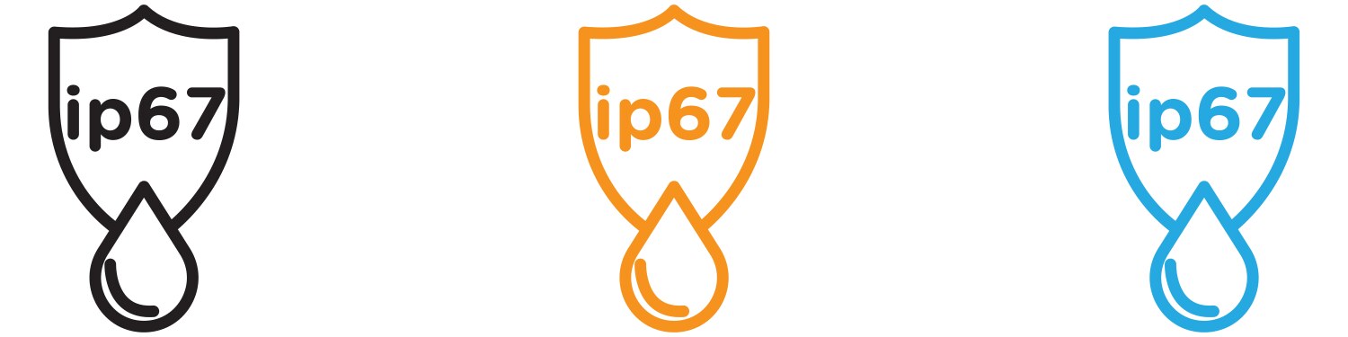 Ipx5 waterproof logo set collection for web app ui