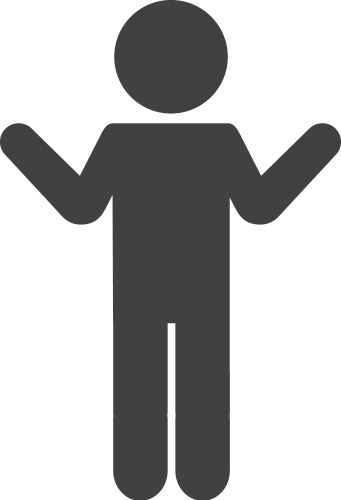 Man stand person icon pictograph Royalty Free Vector Image