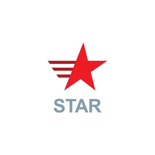 Star and lighting logo Royalty Free Vector Image