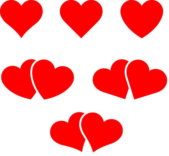 Hearts set Royalty Free Vector Image - VectorStock