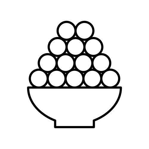 Bowl food castle icon logo Royalty Free Vector Image