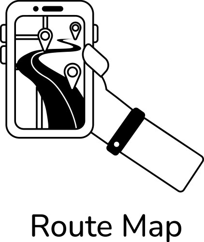 Driver map Royalty Free Vector Image - VectorStock