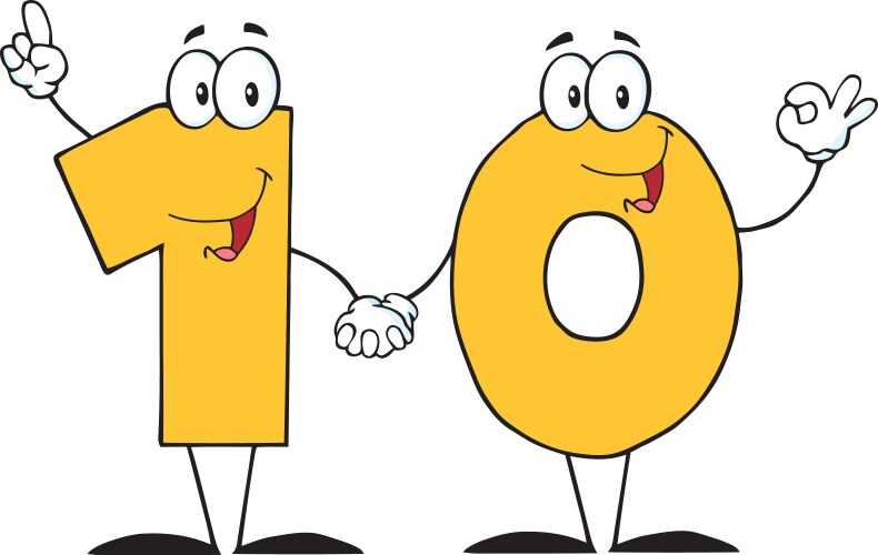 Number 10 Royalty Free Vector Image - VectorStock