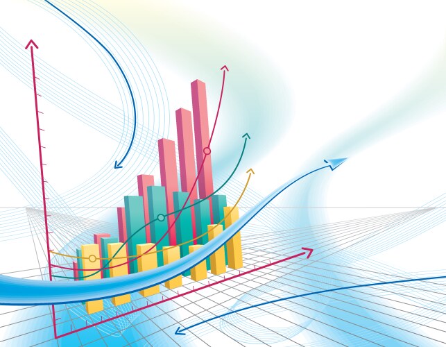 Abstract business graph Royalty Free Vector Image