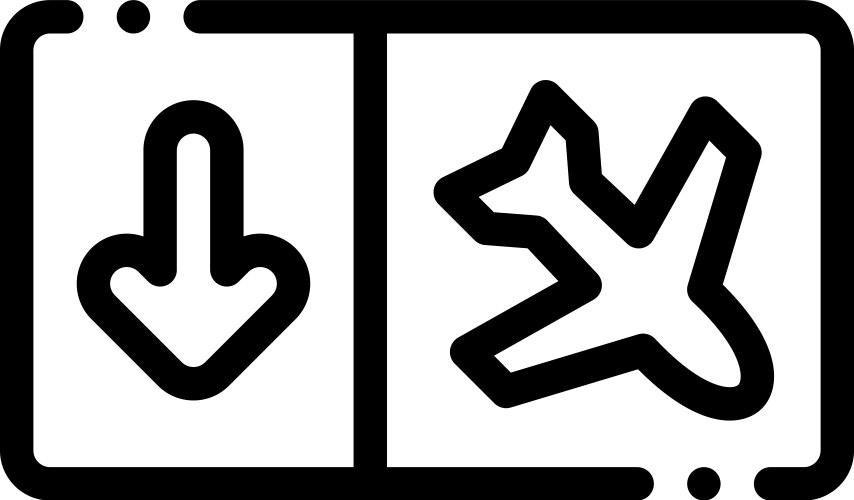 Aviation icon thin linear style design isolated Vector Image