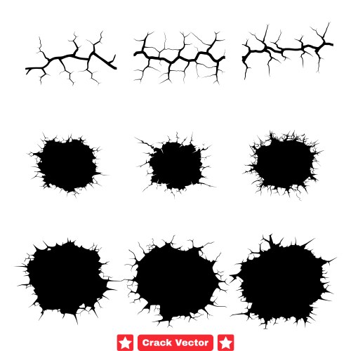 Crack effect transform your designs with unique Vector Image