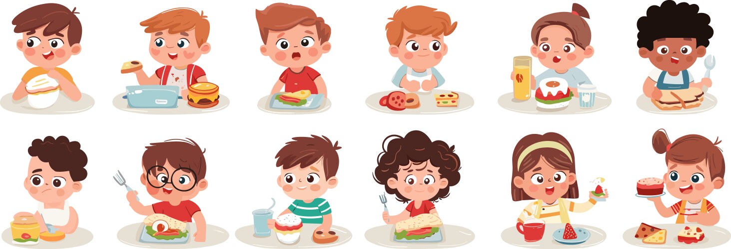 Boy Eating Breakfast Clipart Boy Eating Breakfast Vector Art, Icons,