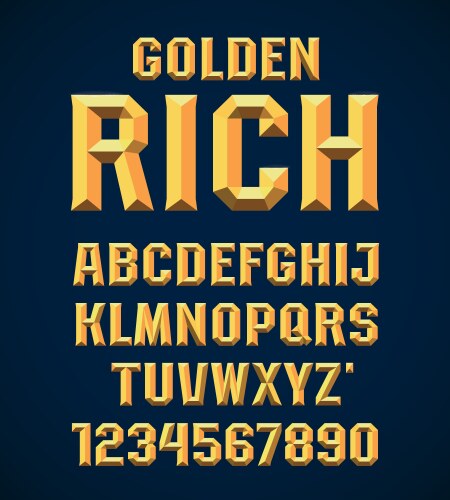 Golden font type letter s Royalty Free Vector Image