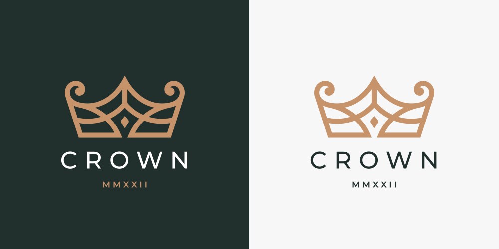 Crown logo icon Royalty Free Vector Image - VectorStock