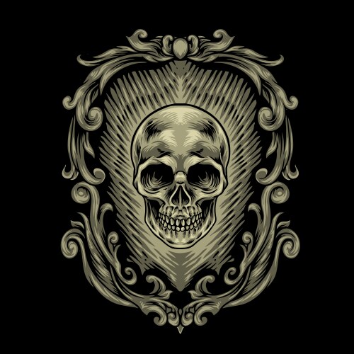 Depressed skull Royalty Free Vector Image - VectorStock