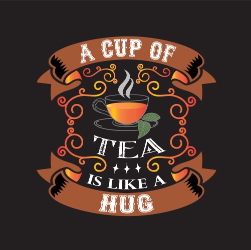 Tea quotes and slogan good for tee the best time Vector Image