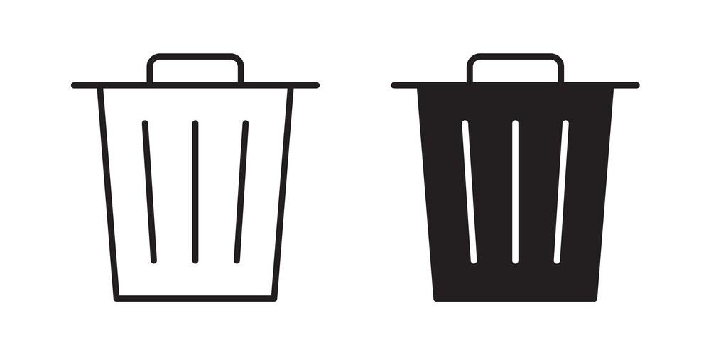 Waste bin icon Vector Images & Graphics for Commercial Use | VectorStock