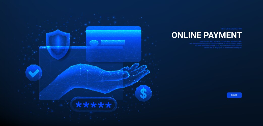 Concept of secure online payments Royalty Free Vector Image