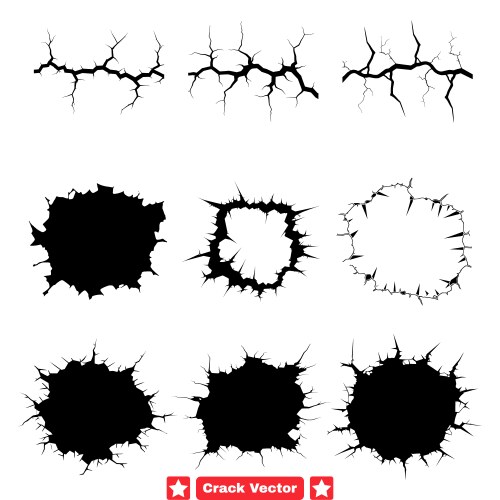 Crack effect transform your designs with unique Vector Image