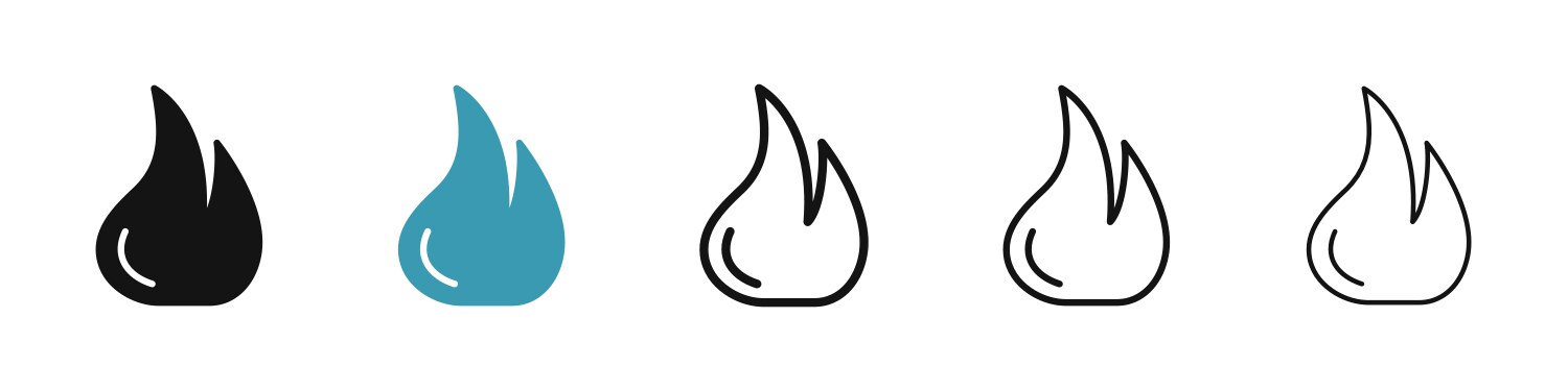 Flame icon Royalty Free Vector Image - VectorStock