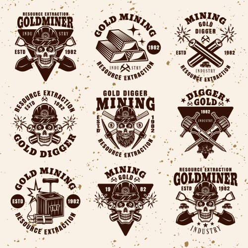 Gold Mining Logo Vector Images (over 4,100)