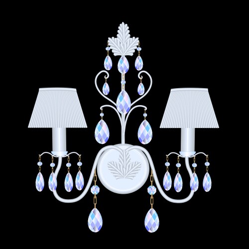Chandelier with crystal pendants Royalty Free Vector Image