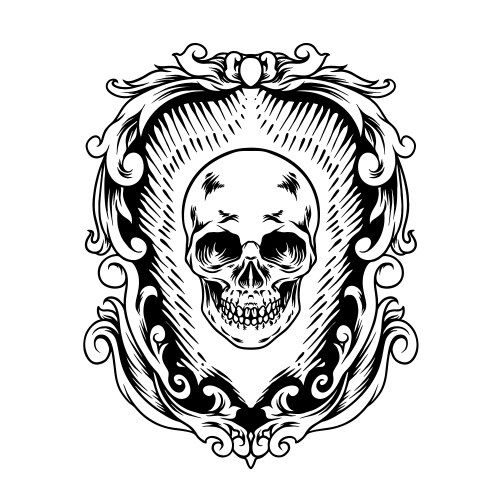 Depressed skull Royalty Free Vector Image - VectorStock