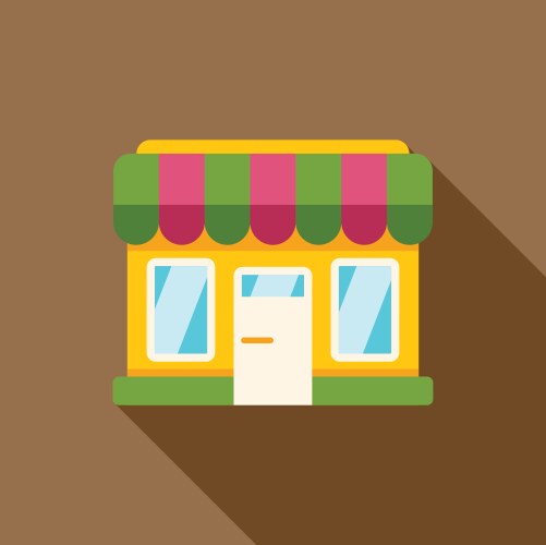 Small business storefront with open sign Vector Image