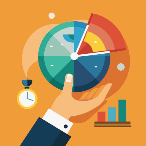 Project management gantt chart to track complete Vector Image