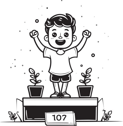 Excellence exemplified stage black logo icon Vector Image