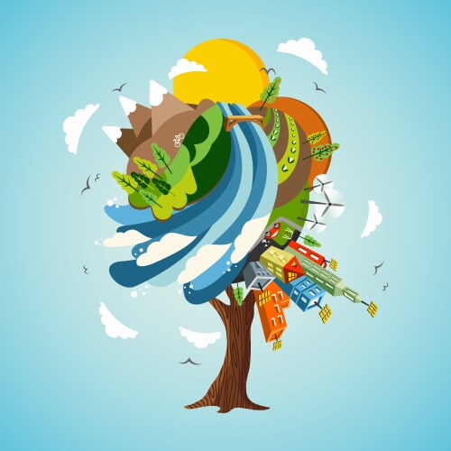 Green earth Royalty Free Vector Image - VectorStock