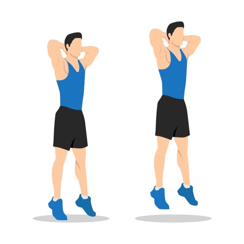 Calf raises woman exercise guidance Royalty Free Vector