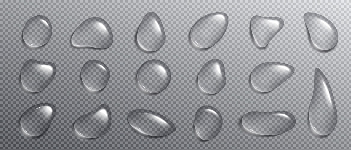 Realistic condensation water tears droplet Vector Image