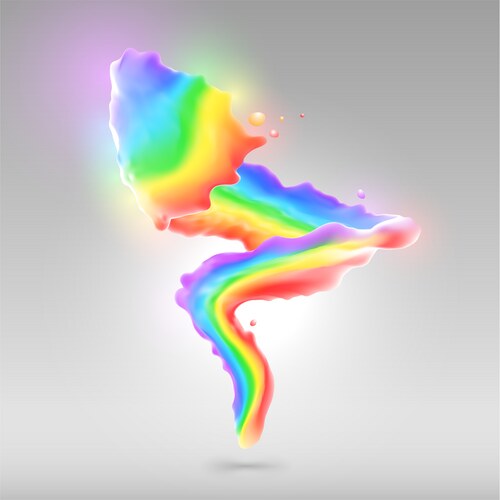 Rainbow Paint Splash Border – Royalty-Free Vector | VectorStock