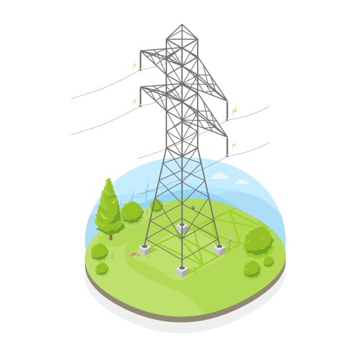 electrical tower vector