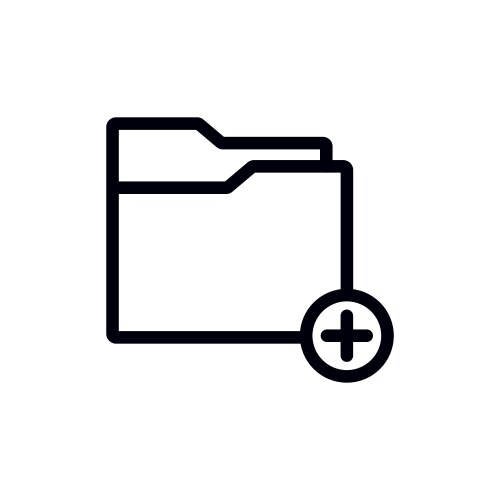 Add folder icon set new file symbol create Vector Image