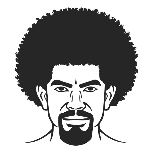 African men afro black man Royalty Free Vector Image