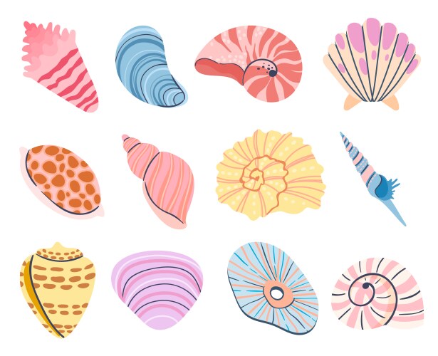 Cartoon Seashell Vector Images (over 9,800)