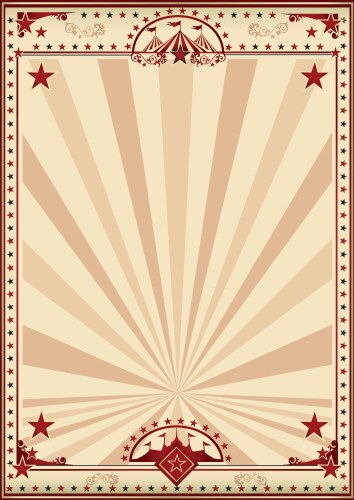 Vintage blank circus poster sign Royalty Free Vector Image