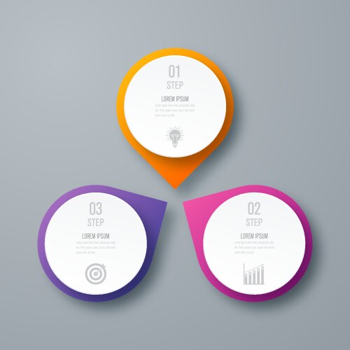 Ribbon infographics 3 Royalty Free Vector Image