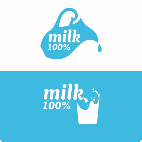 Milk logo Royalty Free Vector Image - VectorStock