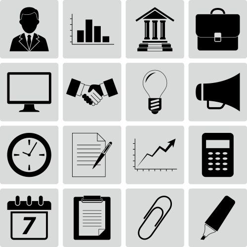Market sectors icons Royalty Free Vector Image