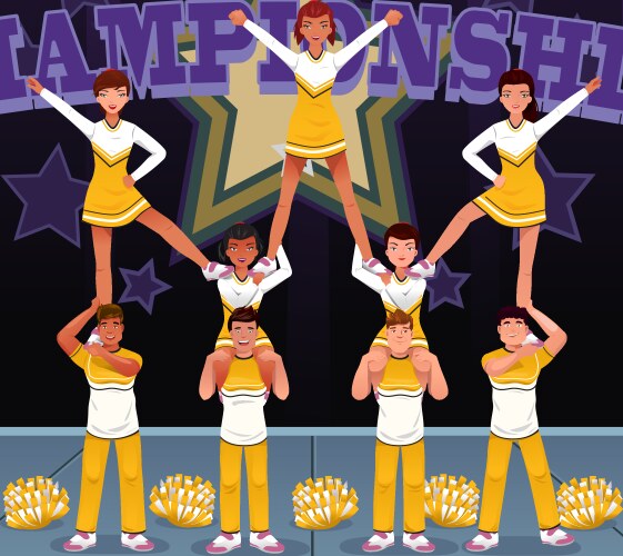 Cheerleading Vector Images & Graphics for Commercial Use | VectorStock