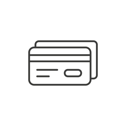 Credit card icon set atm debit card payment Vector Image