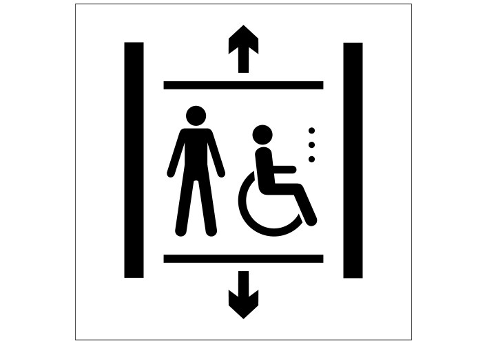 Lift for disabled icon sign Royalty Free Vector Image