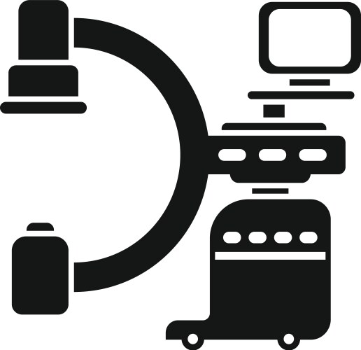 Modern digital x ray machine for medical Vector Image