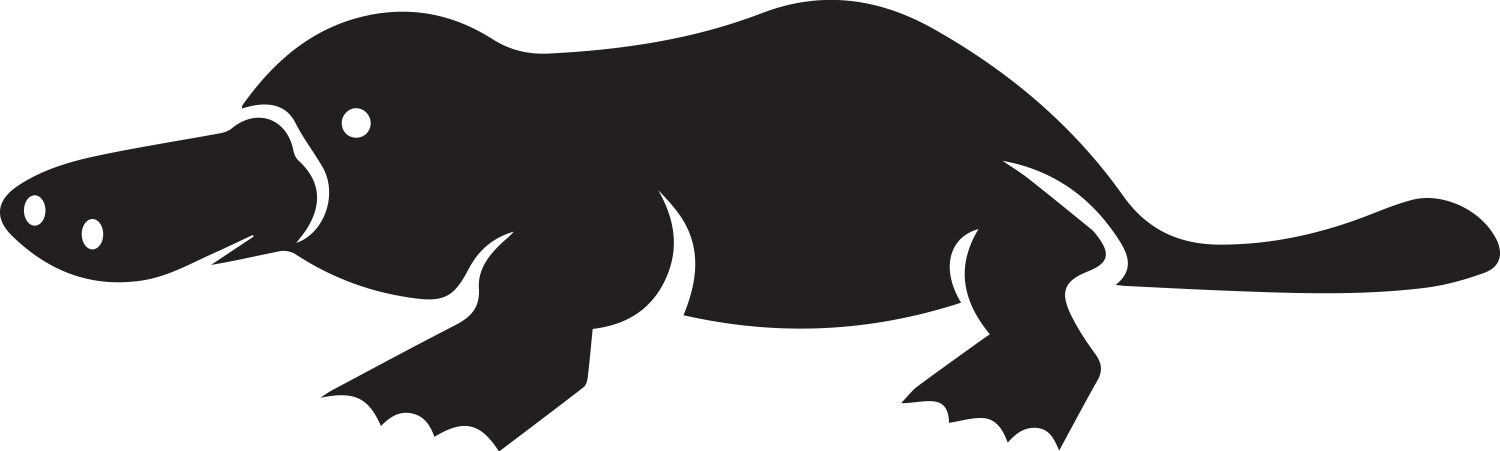 Cartoon platypus isolated on white background Vector Image