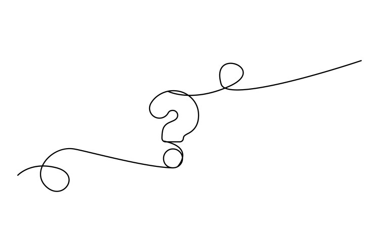 Continuous one line question mark drawn concept Vector Image
