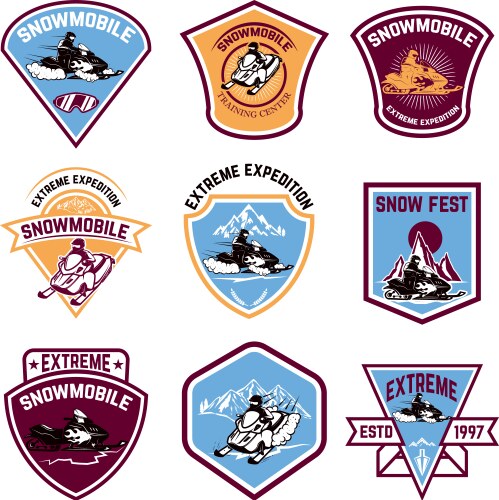 Motorcycle emblems Royalty Free Vector Image - VectorStock